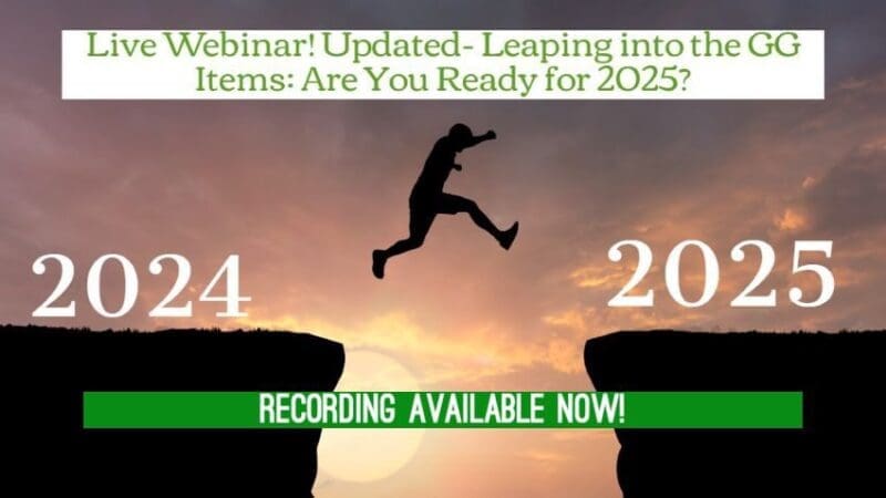 Updated- Leaping into the GG Items: Are You Ready for 2025? | K&K ...